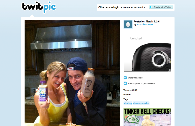 Important News: Charlie Sheen Tweeted His First Tweet | TIME.com