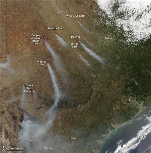 Watch: Texas Wildfires, Aided by Hot Weather, Cause Massive Destruction ...