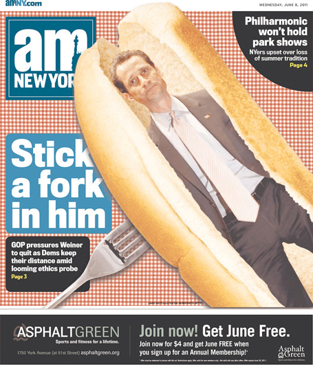 Weiner Roast: 6 Punny Front Pages Take on Weinergate | TIME.com