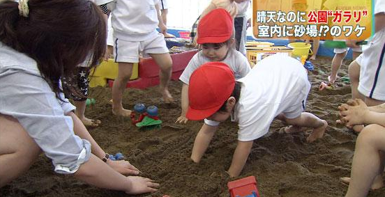 WATCH: Japanese Kids Play In Indoor Sandbox To Avoid Outdoor ...