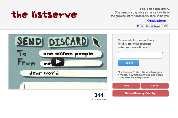 The Listserve: What Would You Say to a Million People? | TIME.com