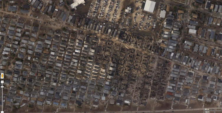 After: Breezy Point, Queens | Before-and-After Satellite Shots Show the ...