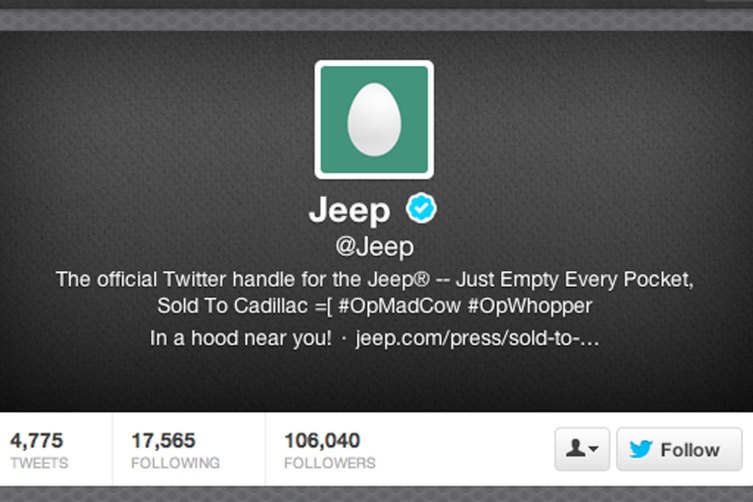 Jeep’s Twitter Account Hacked, Too | TIME.com