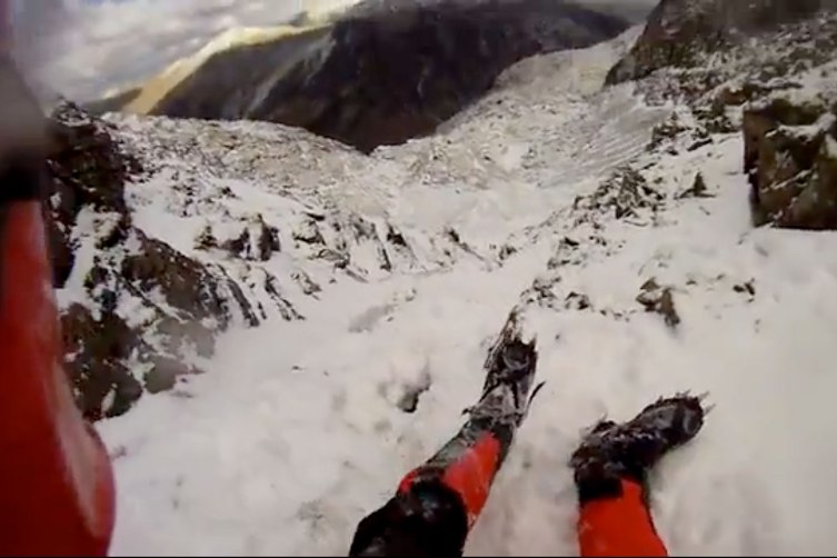 VIDEO: Helmet Camera Footage of Climber Tumbling Down Snowy Mountain in ...